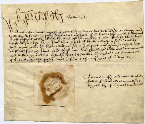 HENRY VIII, letters, autographs, documents, manuscripts